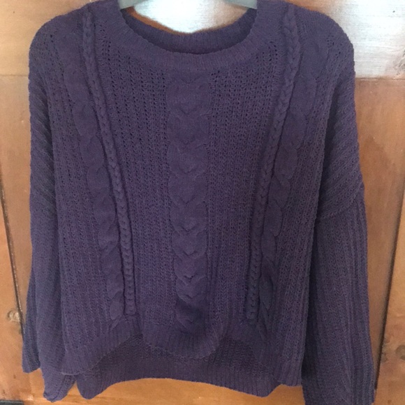 Universal Thread | Sweaters | Universal Thread Deep Purple Cable Knit ...